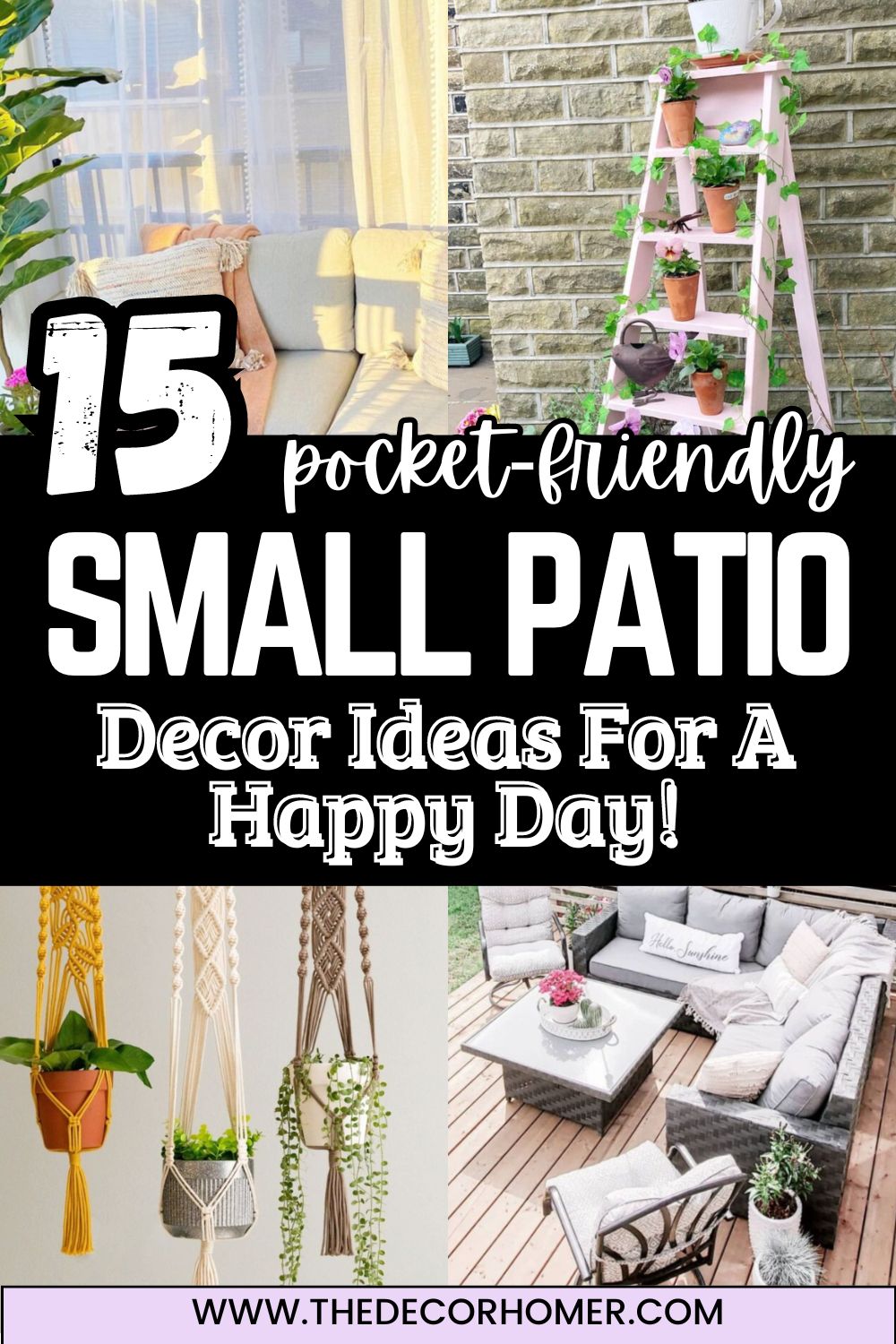 15+ Pocket Friendly Small Patio Decor Ideas! - thedecorhomer.com