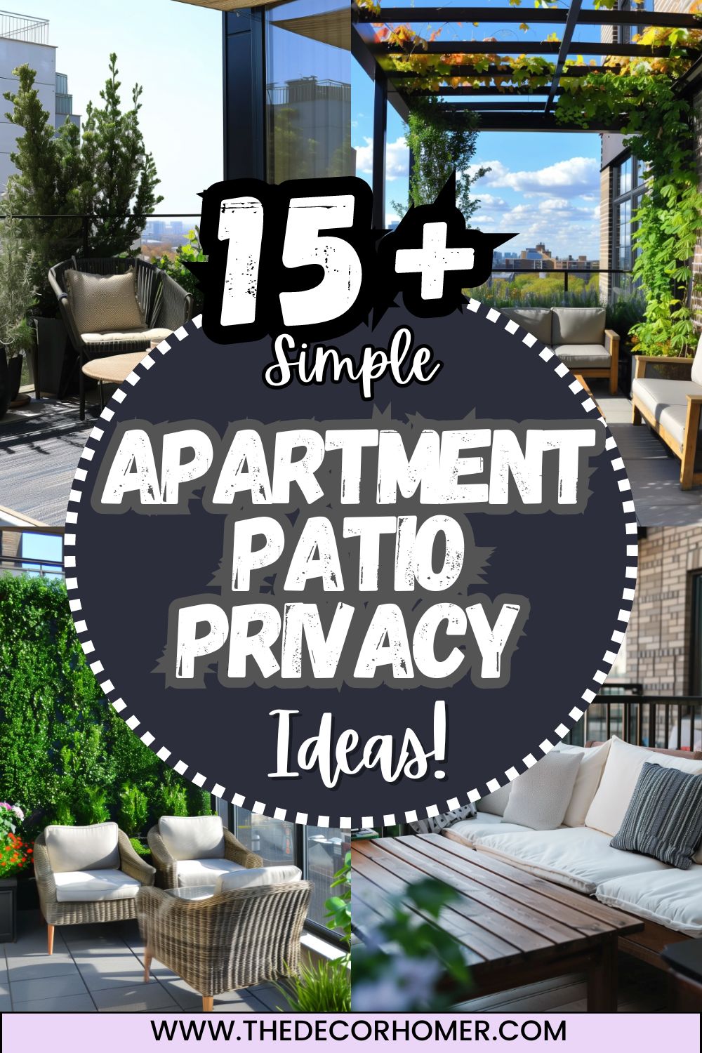 15+ Simple Apartment Patio Privacy Ideas! - thedecorhomer.com
