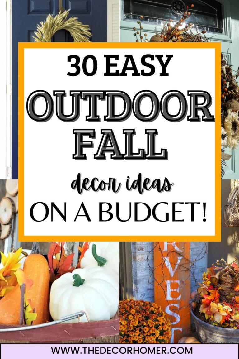 30 Quick and Easy Outdoor Fall Decor Ideas on a Budget! - thedecorhomer.com