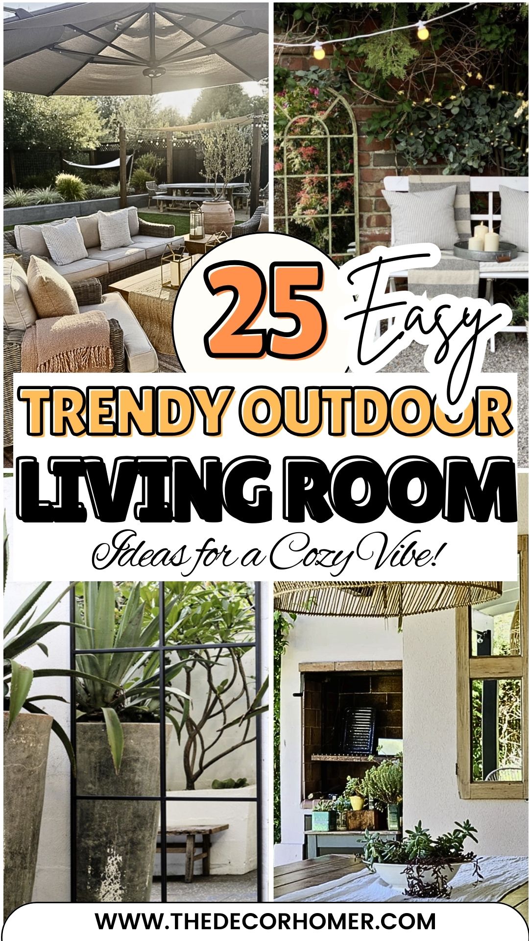 25 Trendy Outdoor Living Room Ideas for a Cozy Vibe! - thedecorhomer.com